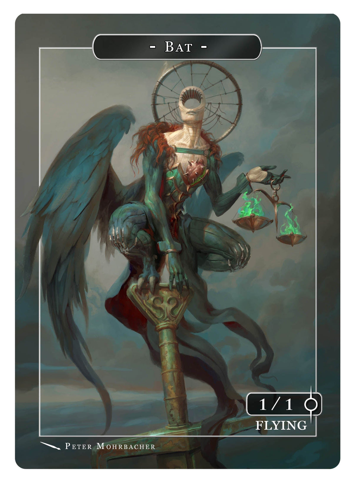 Bat Token (1-1 - Flying) by Peter Mohrbacher - Original Magic Art