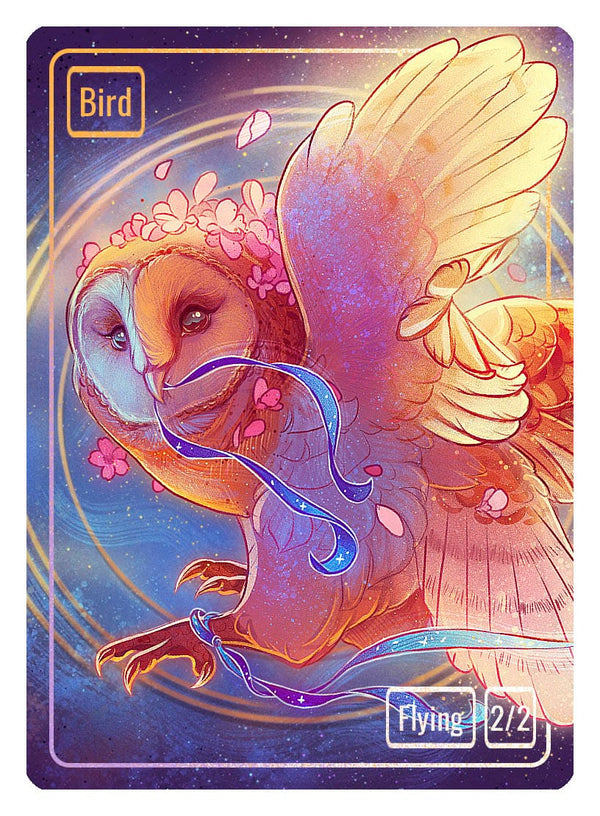Bird Token (2/2 - Flying) by Nana Qi - Original Magic Art