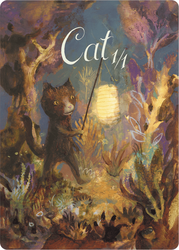 Cat Token (1/1) by Nils Hamm - Original Magic Art