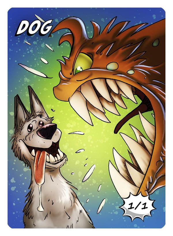 Dog Token (1/1) by Phil Foglio - Original Magic Art