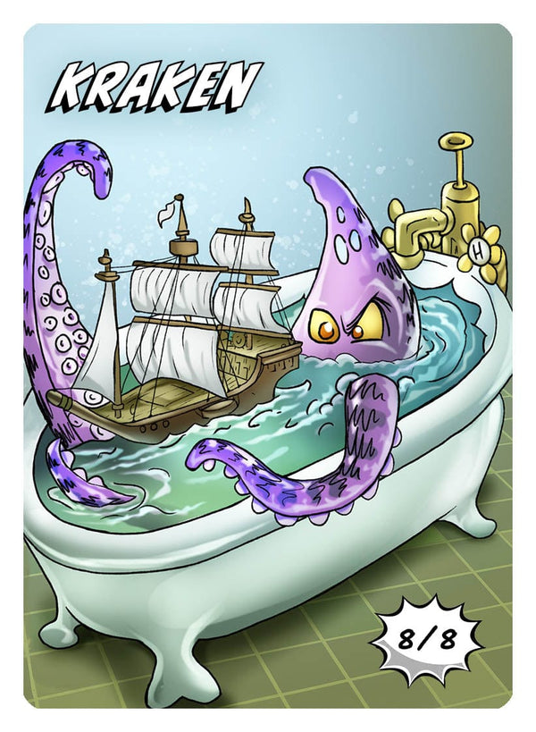 Kraken Token (8/8) by Phil Foglio - Original Magic Art