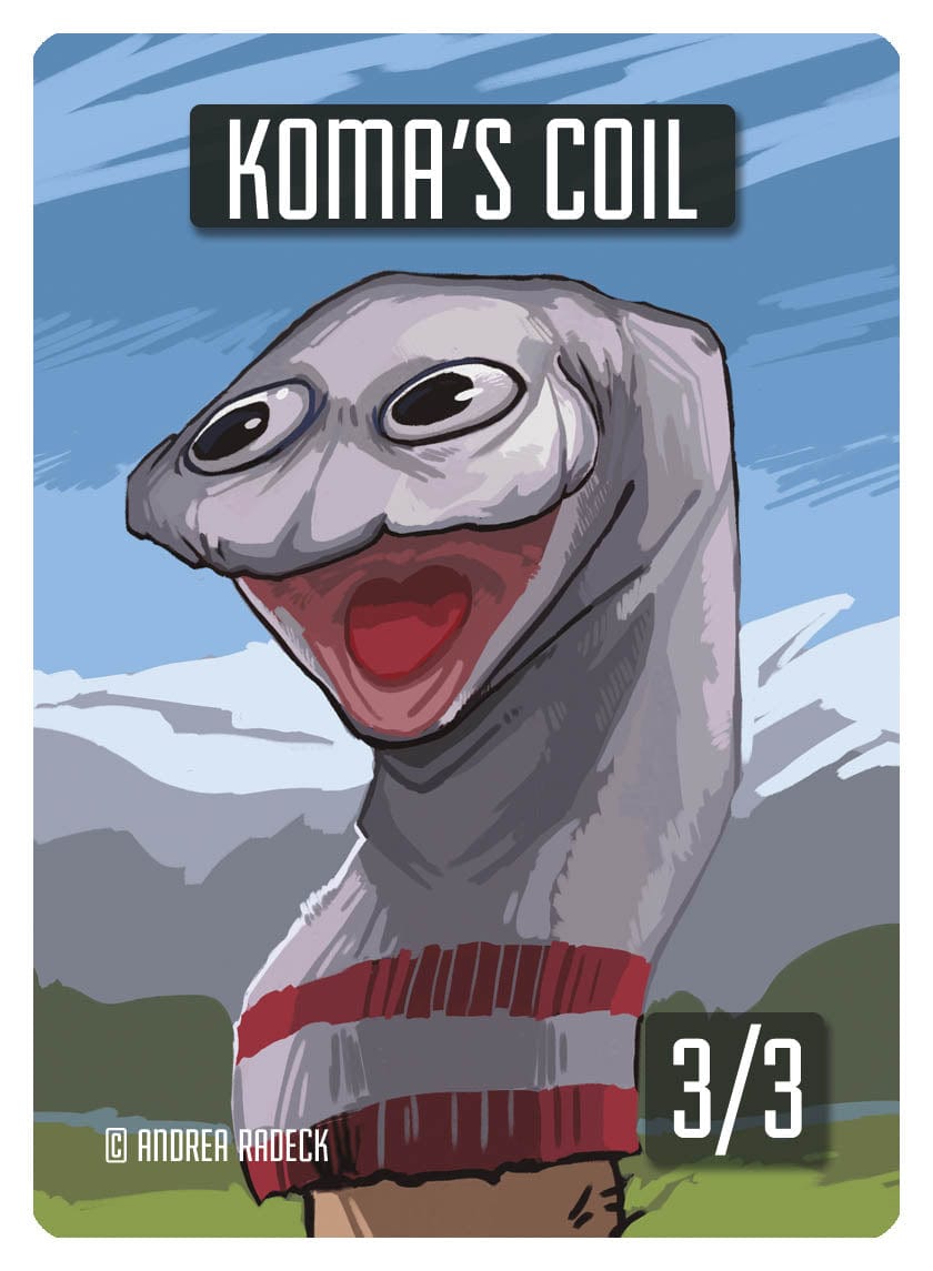 Koma's Coil Token (3/3) by Andrea Radeck - Original Magic Art