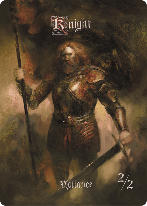 Knight Token (2/2 - Vigilance) by Nils Hamm - Original Magic Art