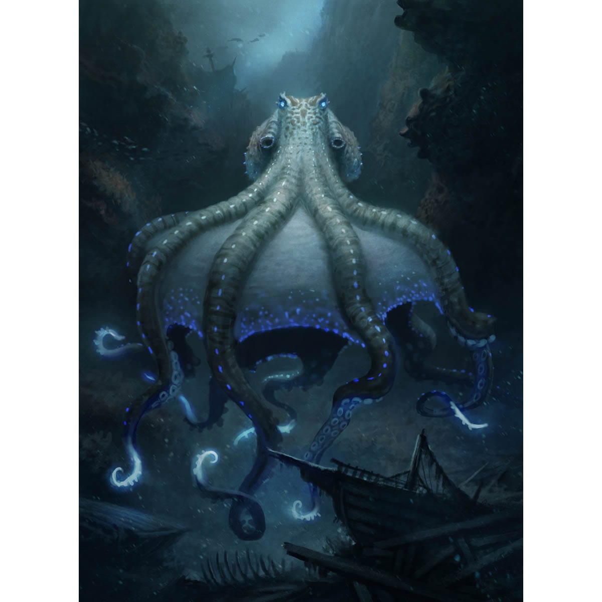 Scion of the Deep Token Print - Original Magic Art