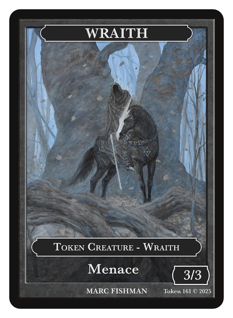 Wraith Token (3/3 - Menace) by Marc Fishman - Original Magic Art
