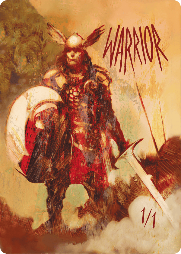 Warrior Token (1/1) by Nils Hamm - Original Magic Art
