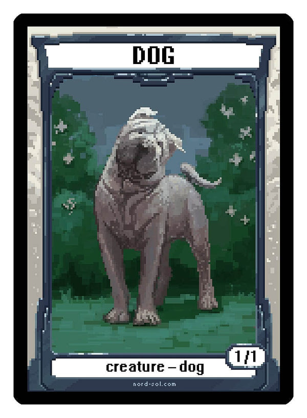 Dog Token (1/1) by Irina Nordsol - Original Magic Art