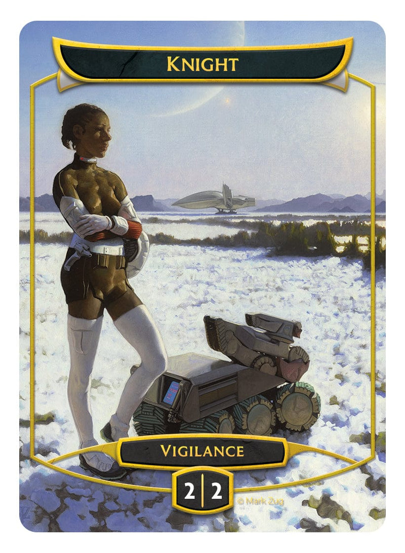 Knight Token (2/2 - Vigilance) by Mark Zug - Original Magic Art