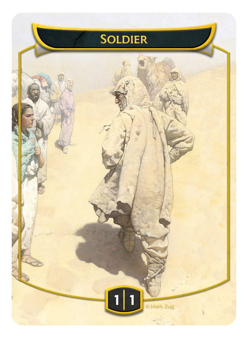 Soldier Token (1/1) by Mark Zug - Original Magic Art