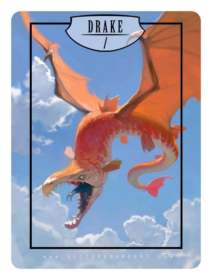Magic Artist Tokens Tagged "Drake" - Original Magic Art