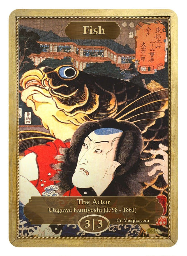 Fish Token (3/3) by Utagawa Kuniyoshi - Original Magic Art