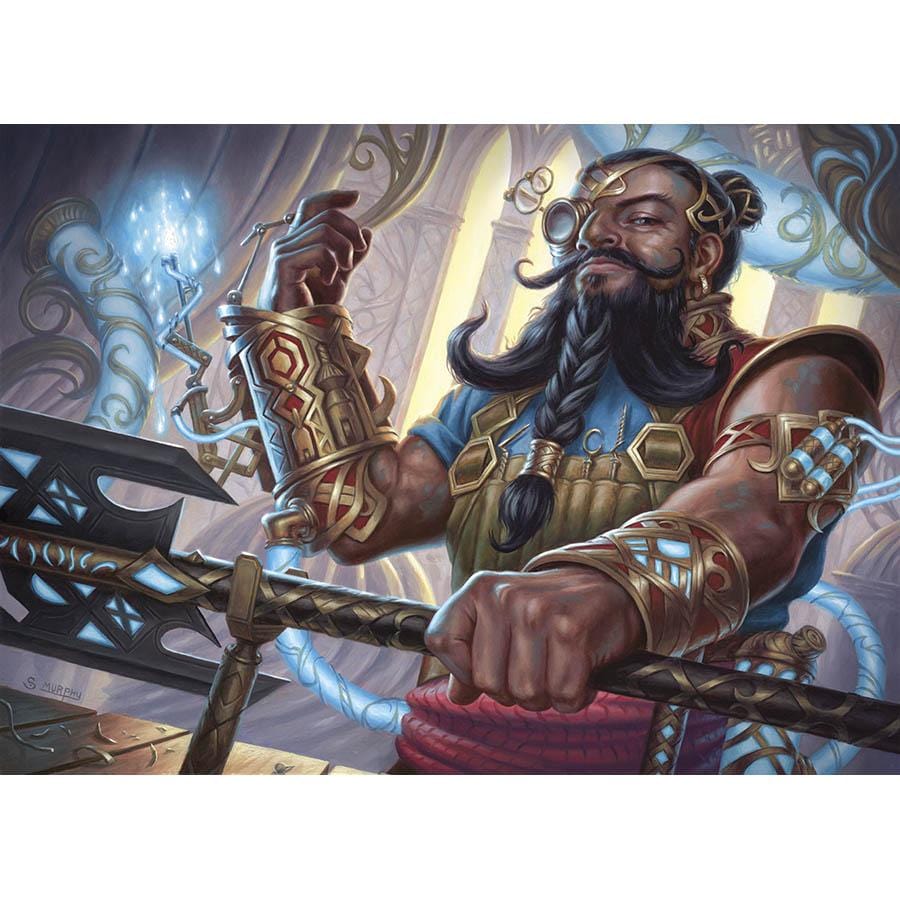Commander Legends Tagged "Dwarf Artificer" - Original Magic Art