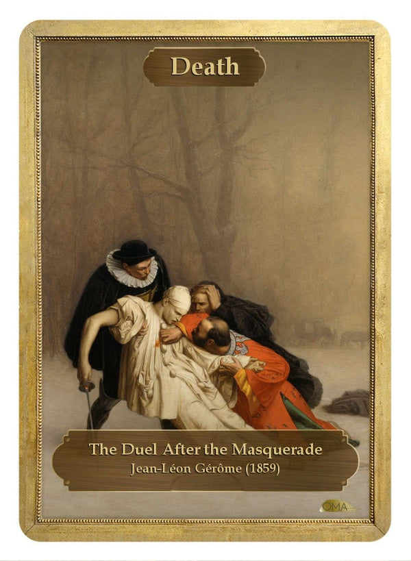 Death / Torture Double Sided Token - Original Magic Art