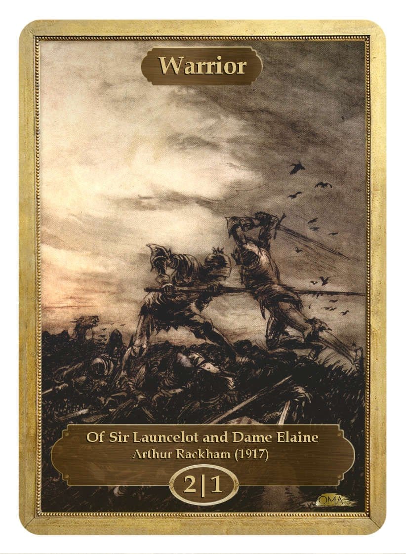 Warrior Token (2/1) by Arthur Rackham - Original Magic Art