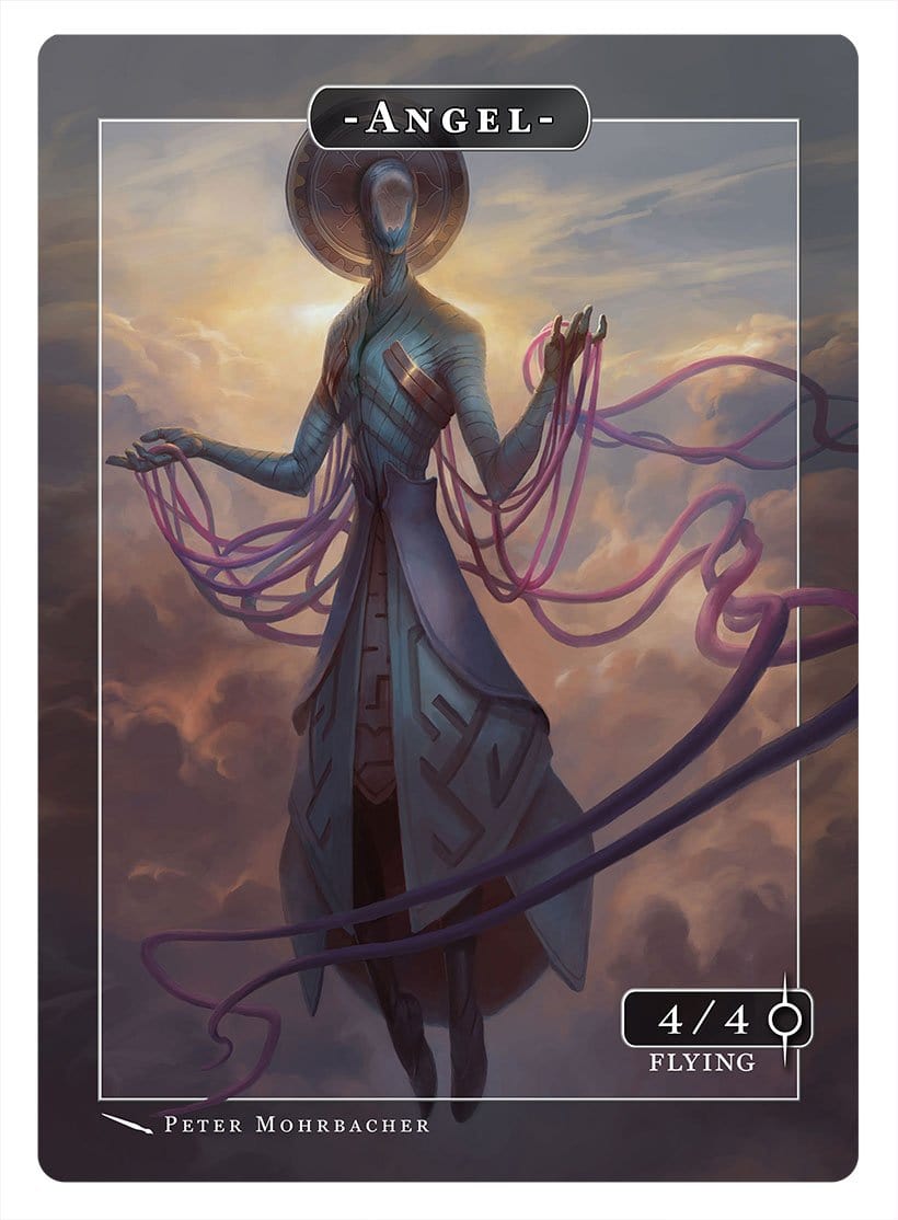 Angel Token (4-4 - Flying) by Peter Mohrbacher - Original Magic Art