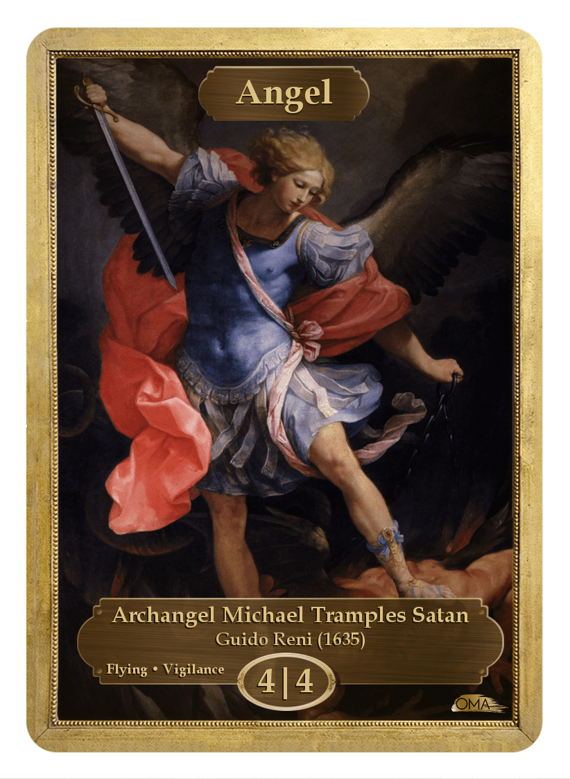 Angel Token (4/4 - Flying, Vigilance) by Guido Reni - Original Magic Art