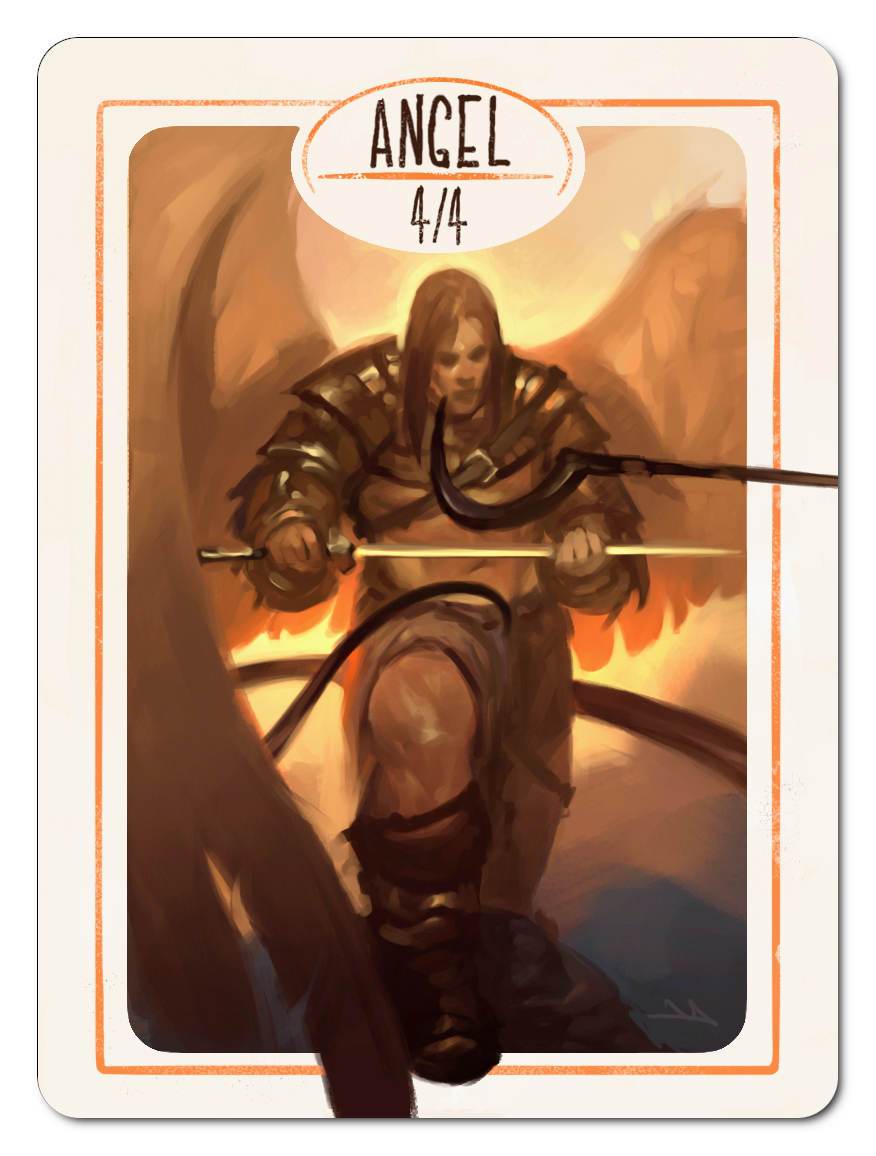 Angel Token (4/4) by Victor Adame Minguez - Original Magic Art