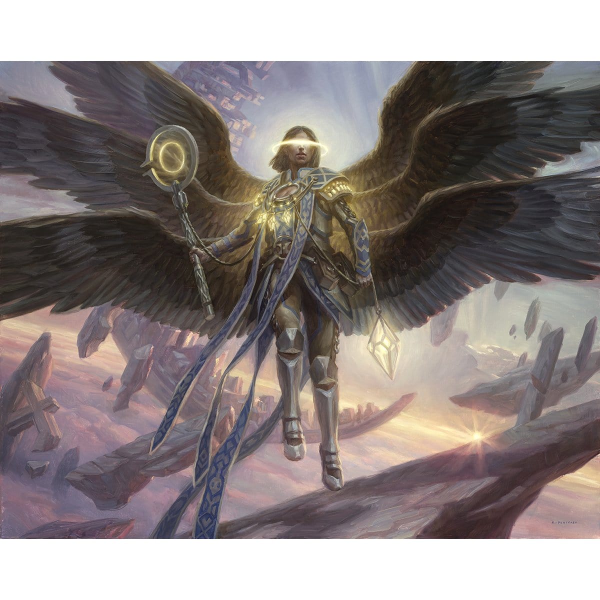 Zendikar Rising Tagged "Angel Cleric" - Original Magic Art