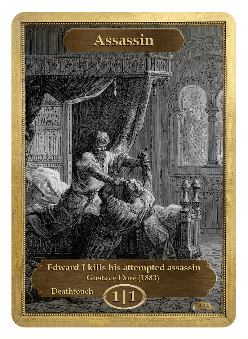 Assassin Token (1/1 - Deathtouch) by Gustave Dore - Original Magic Art