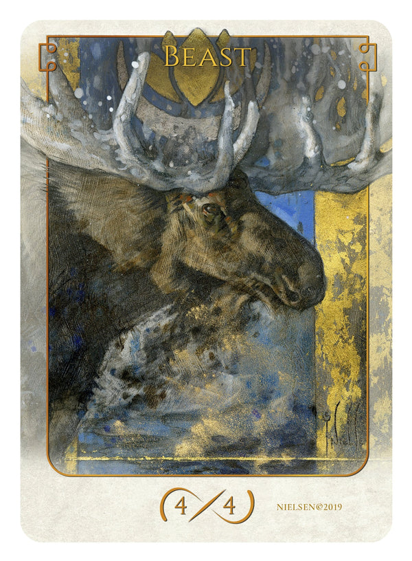 Beast Token (4/4) by Tokens of Spirit - Original Magic Art