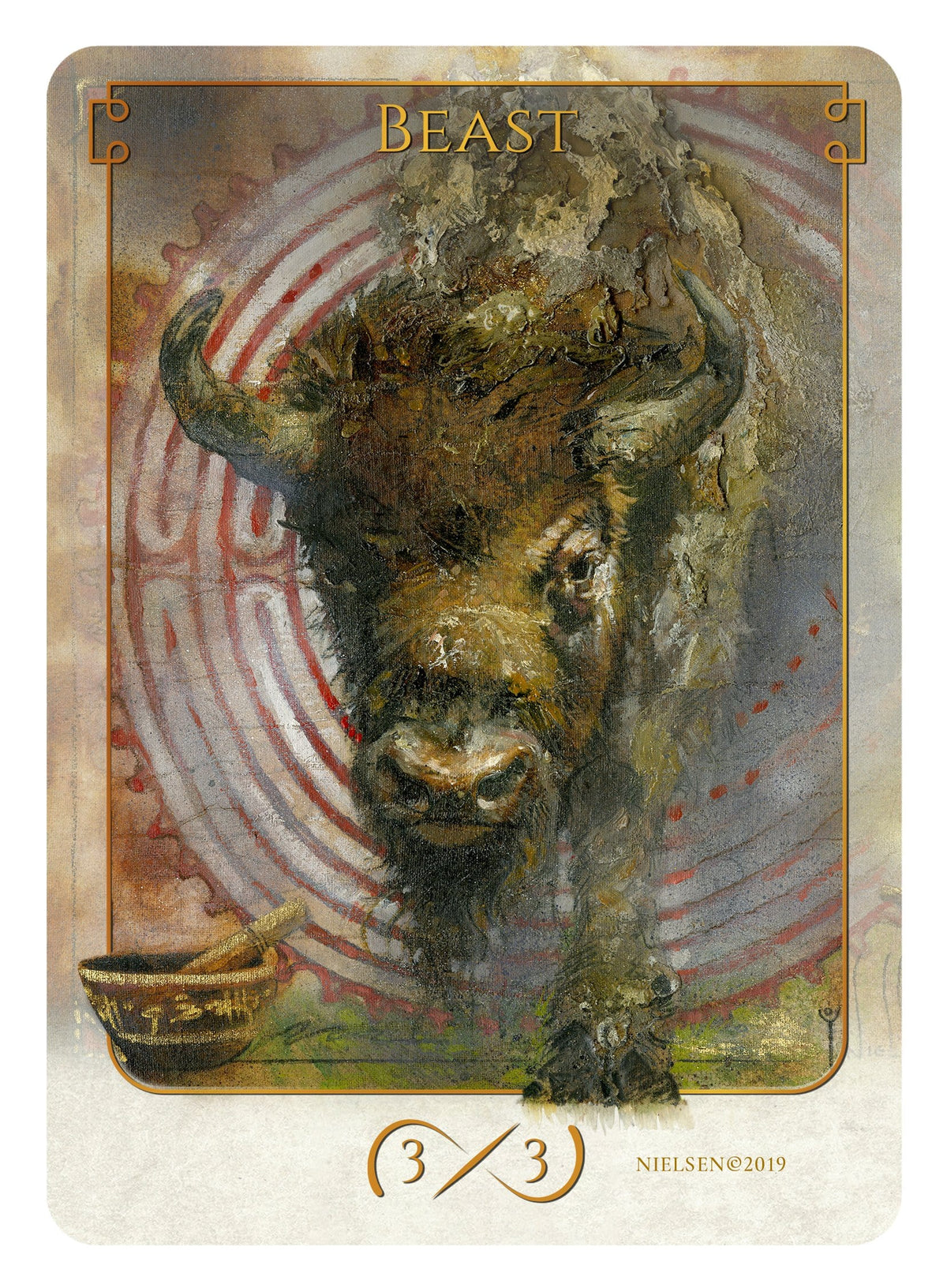 Beast Token (3/3) by Tokens of Spirit - Original Magic Art