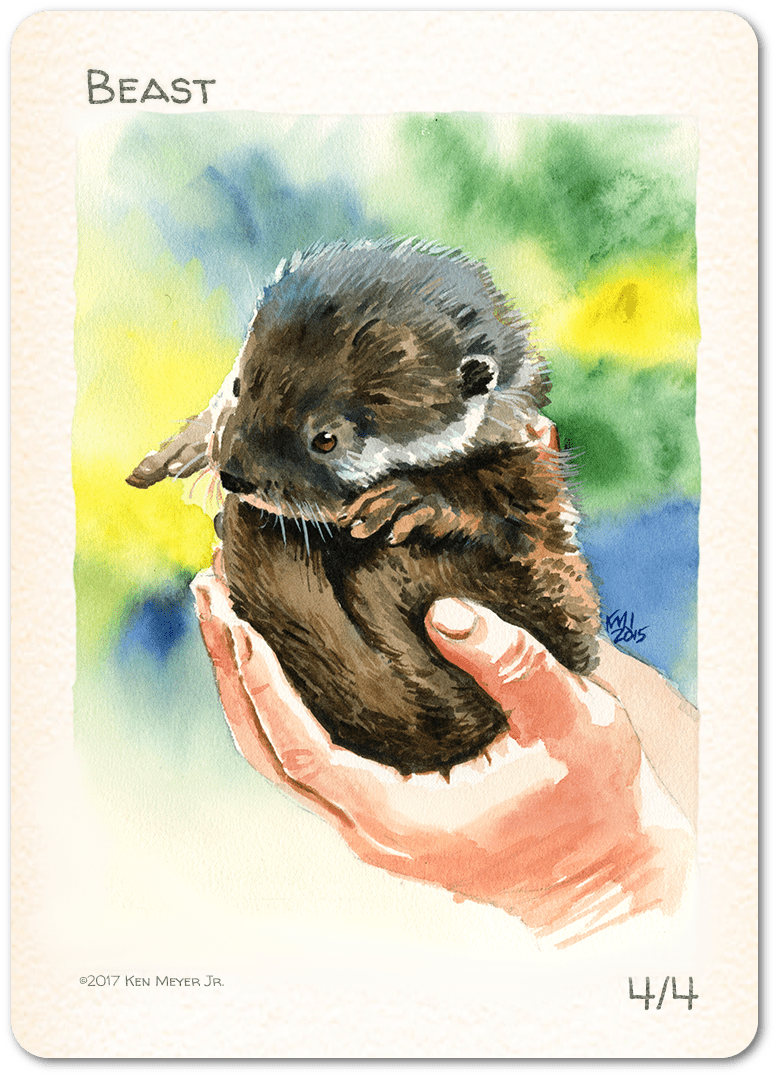 Beast Token (4/4) by Ken Meyer Jr. - Original Magic Art