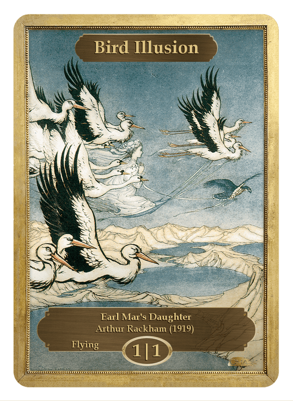 Bird Illusion Token (1/1 - Flying) by Arthur Rackham - Original Magic Art