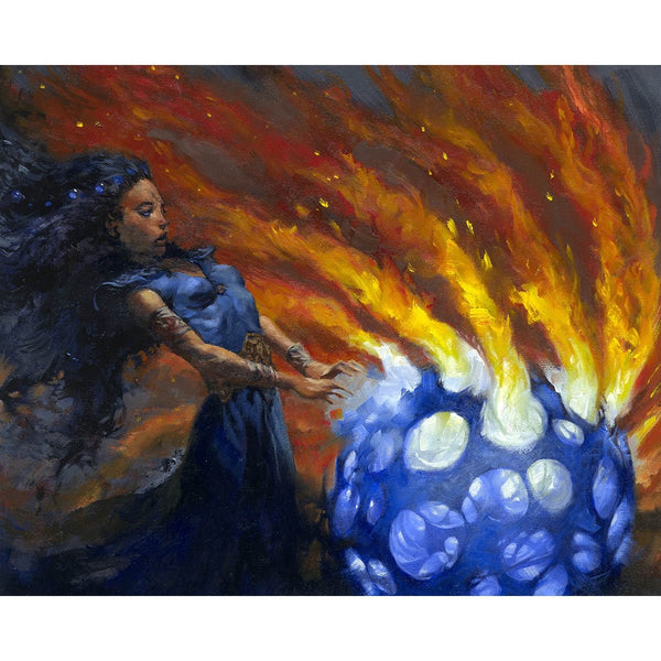 Blue Elemental Blast Print - Original Magic Art