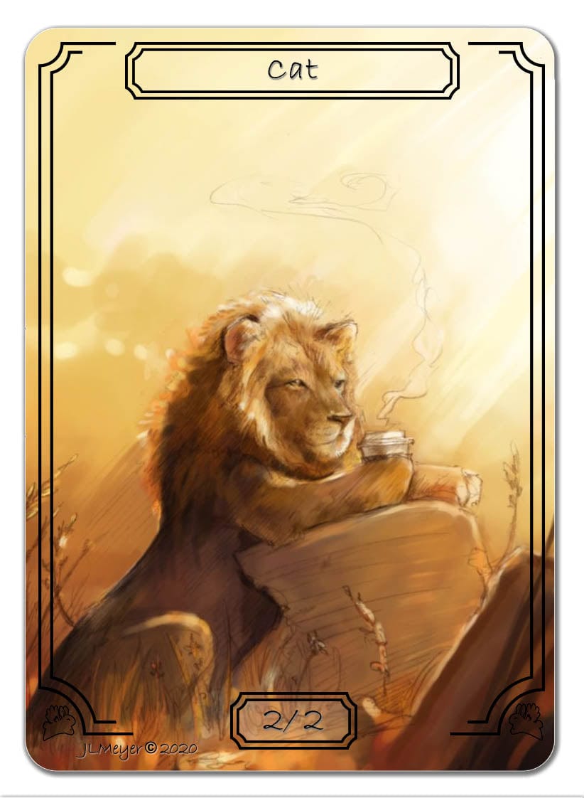 Cat Token (2/2) by Jennifer L. Meyer - Original Magic Art