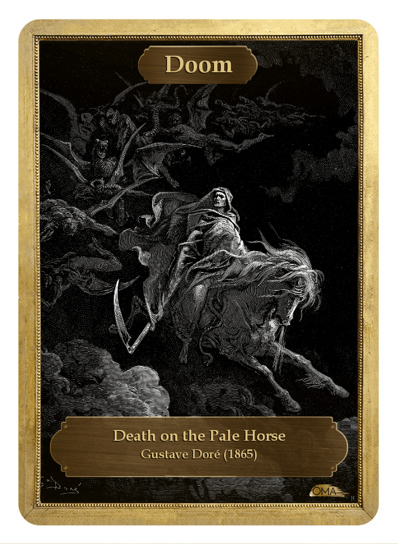 Tokens & Counters Tagged "Doom" - Original Magic Art