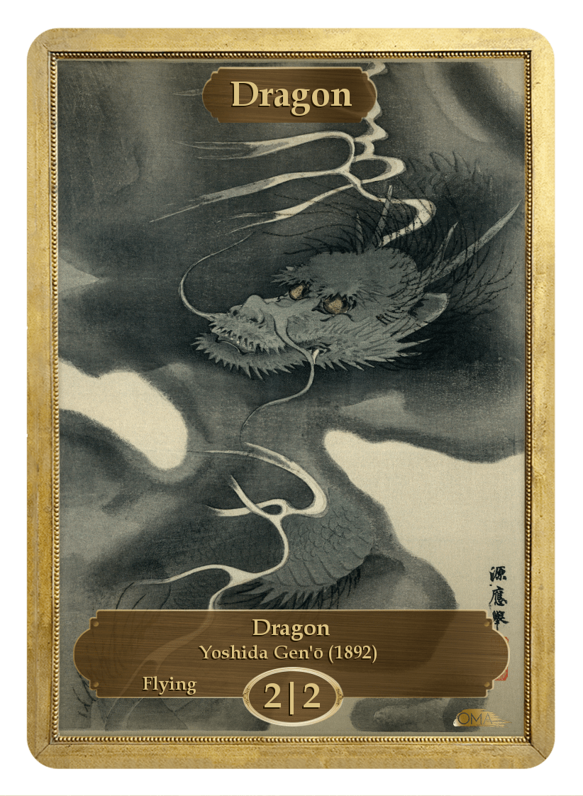 Dragon Token (2/2 - Flying) by Yoshida Gen'o - Original Magic Art