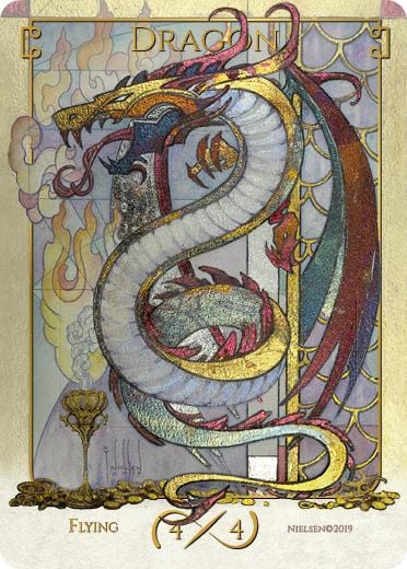 Dragon Token (4/4 - Flying) by Tokens of Spirit - Original Magic Art