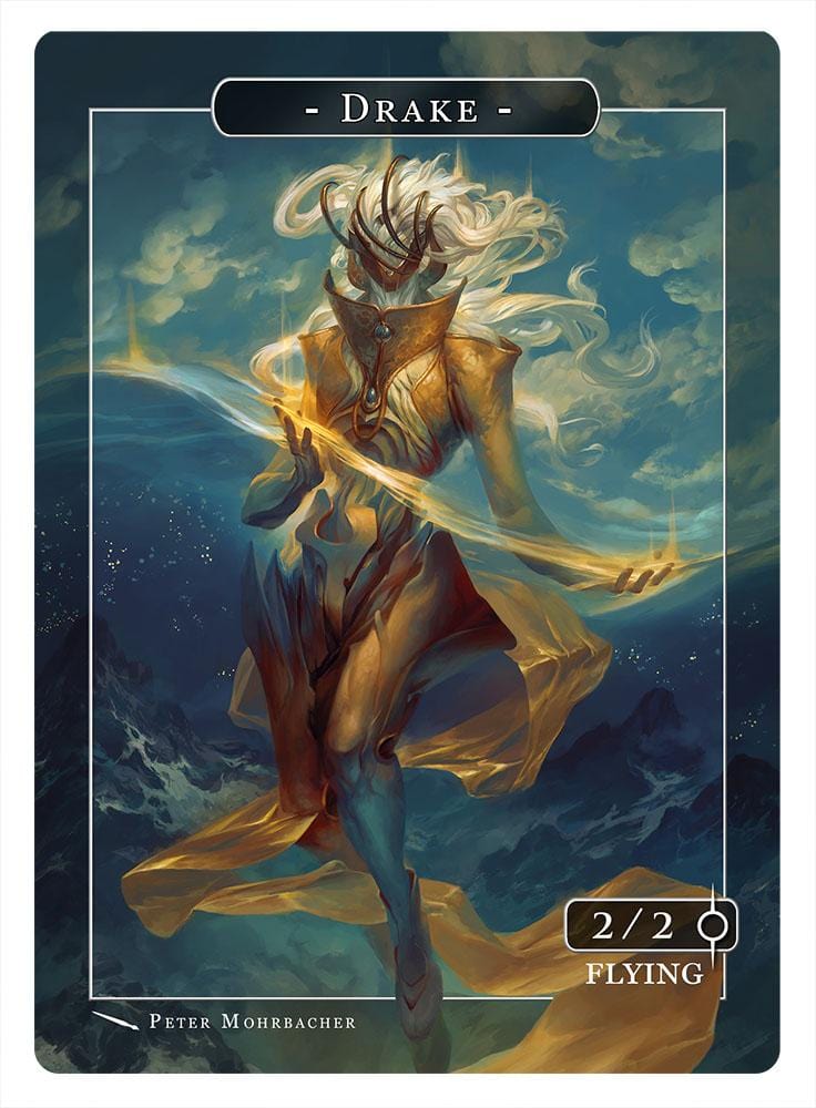 Drake Token (2/2 - Flying) by Peter Mohrbacher - Original Magic Art