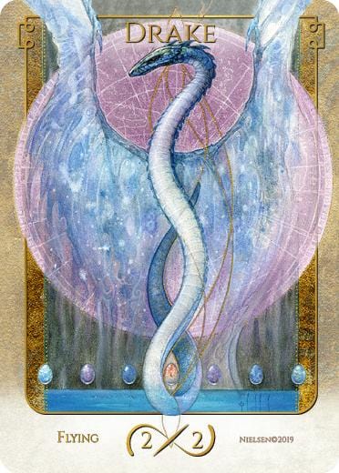 Drake Token (2/2 - Flying) by Tokens of Spirit - Original Magic Art