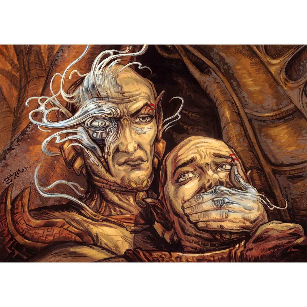 Mirrodin Tagged "Print" - Original Magic Art