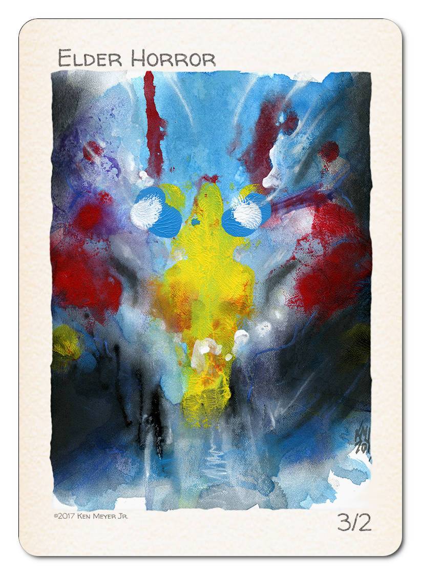 Elder Horror Token (3/2) by Ken Meyer Jr. - Original Magic Art