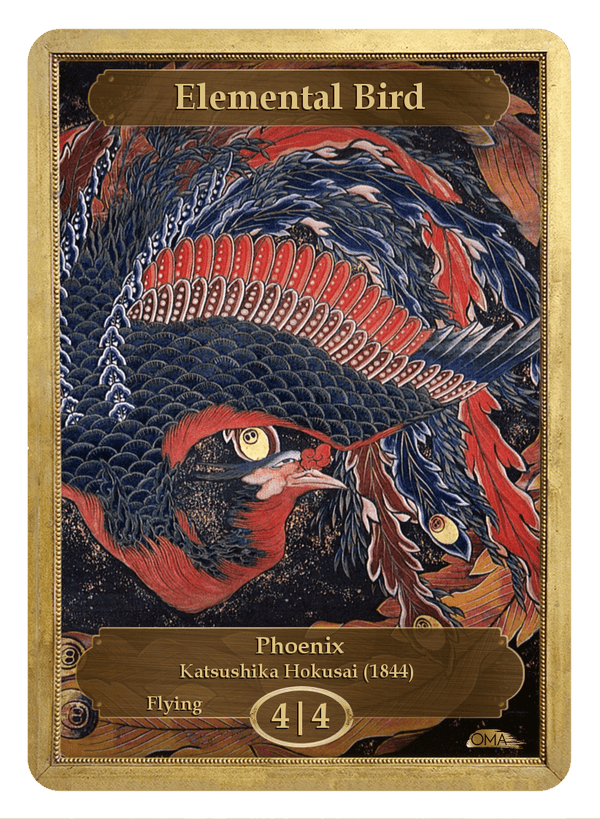Elemental Bird Token (4/4 - Flying) by Katsushika Hokusai - Original ...