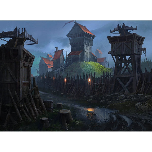 Fortified Village Print - Original Magic Art