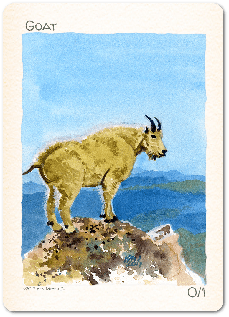 Goat Token (0/1) by Ken Meyer Jr. - Original Magic Art
