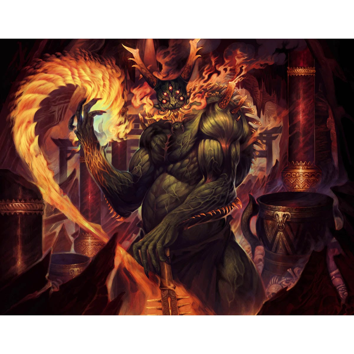 Isis Sangaré Tagged "Legendary Creature" - Original Magic Art