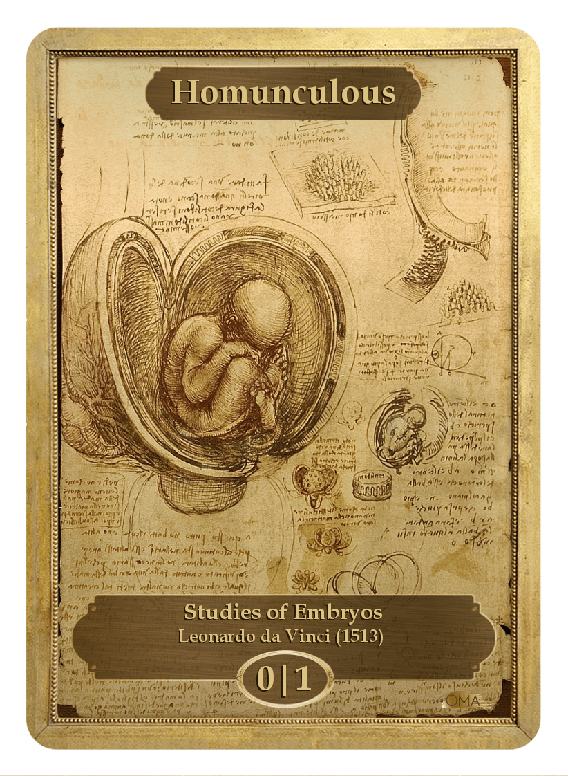Homunculous (0/1) Token by Leonardo da Vinci - Original Magic Art
