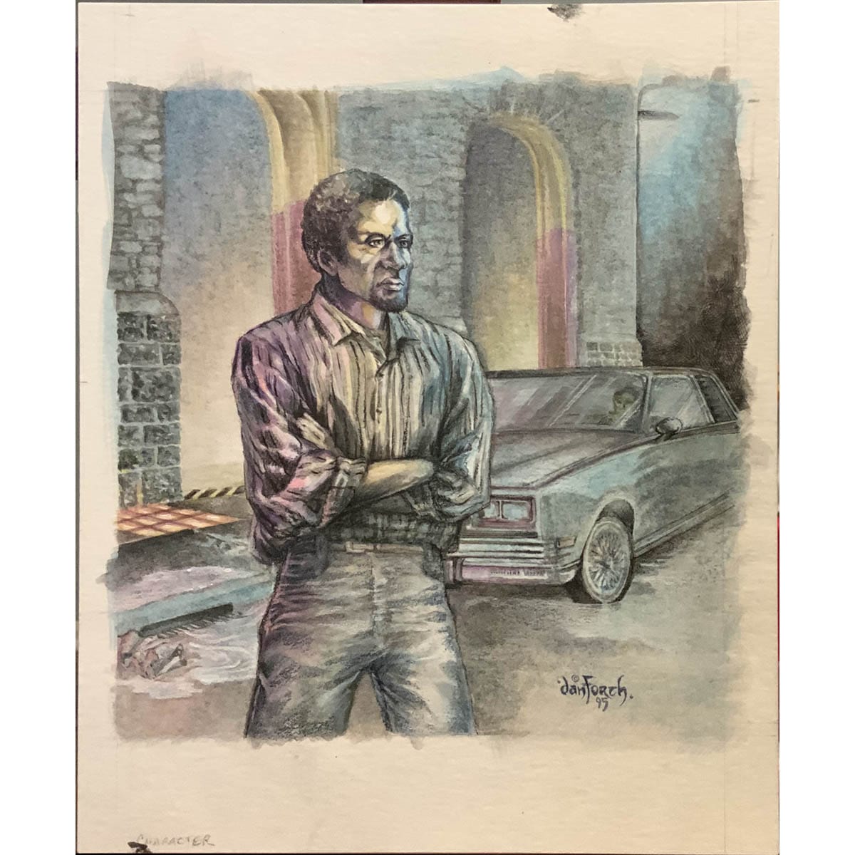 The Everyman Hero by Liz Danforth - Original Magic Art