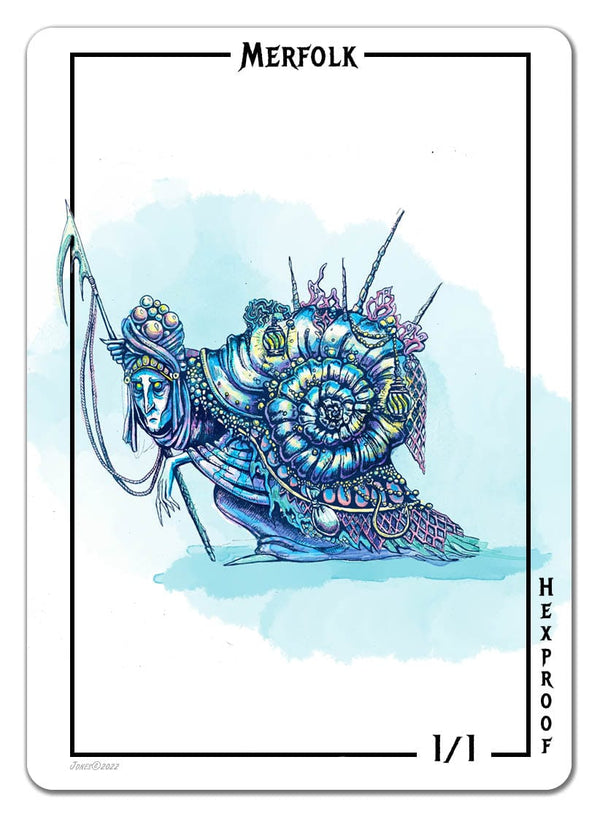 Merfolk Token (1/1 - Hexproof) by Justine Jones - Original Magic Art