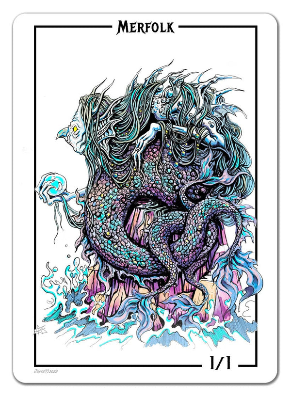 Merfolk Token (1/1) by Justine Jones - Original Magic Art