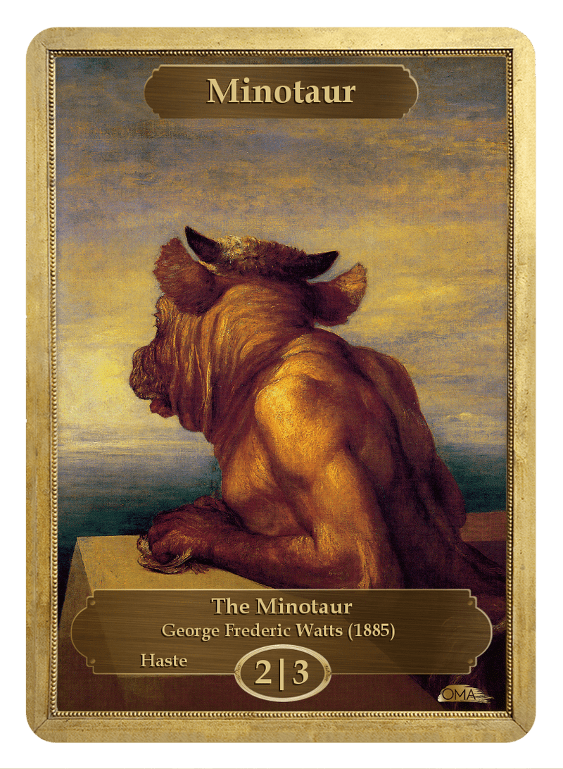 Minotaur Token (2/3) by George Frederic Watts - Original Magic Art