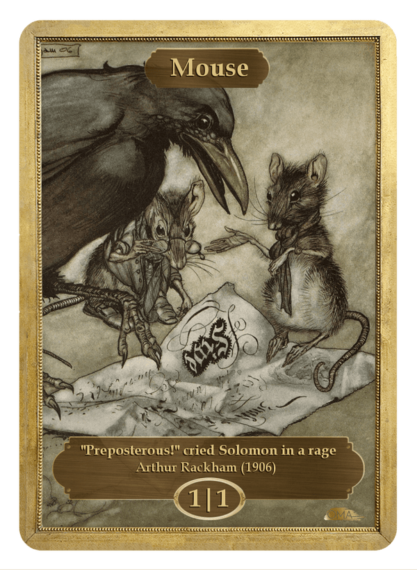 Mouse Token (1/1) by Arthur Rackham - Original Magic Art