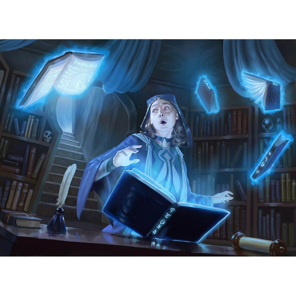 Overwhelmed Apprentice Print - Original Magic Art