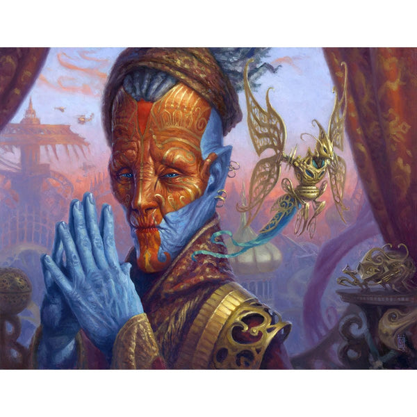 Kaladesh Tagged "Vedalken Artificer" - Original Magic Art
