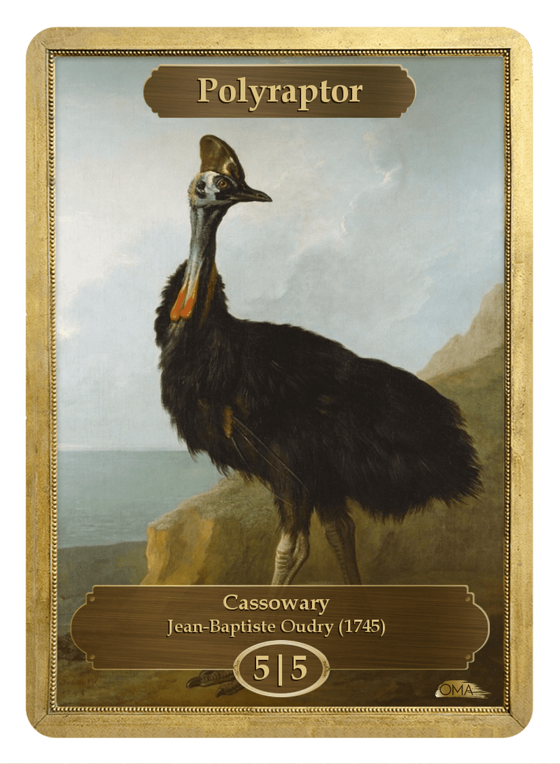Polyraptor Token (5/5) by Jean-Baptiste Oudry - Original Magic Art