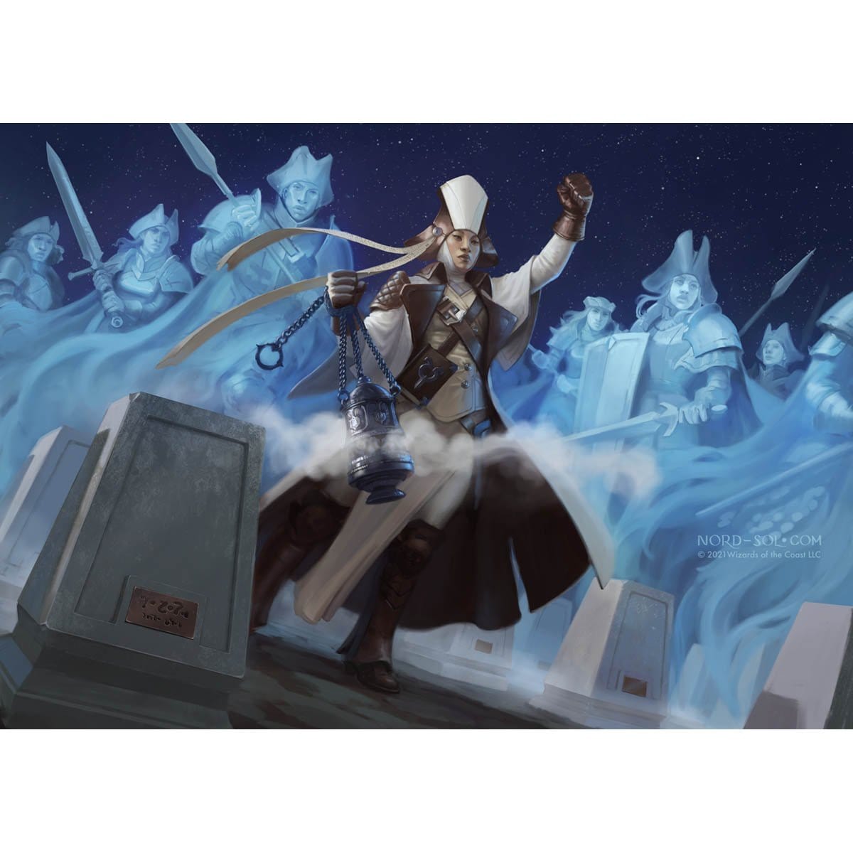 Priest of the Blessed Graf Print - Original Magic Art